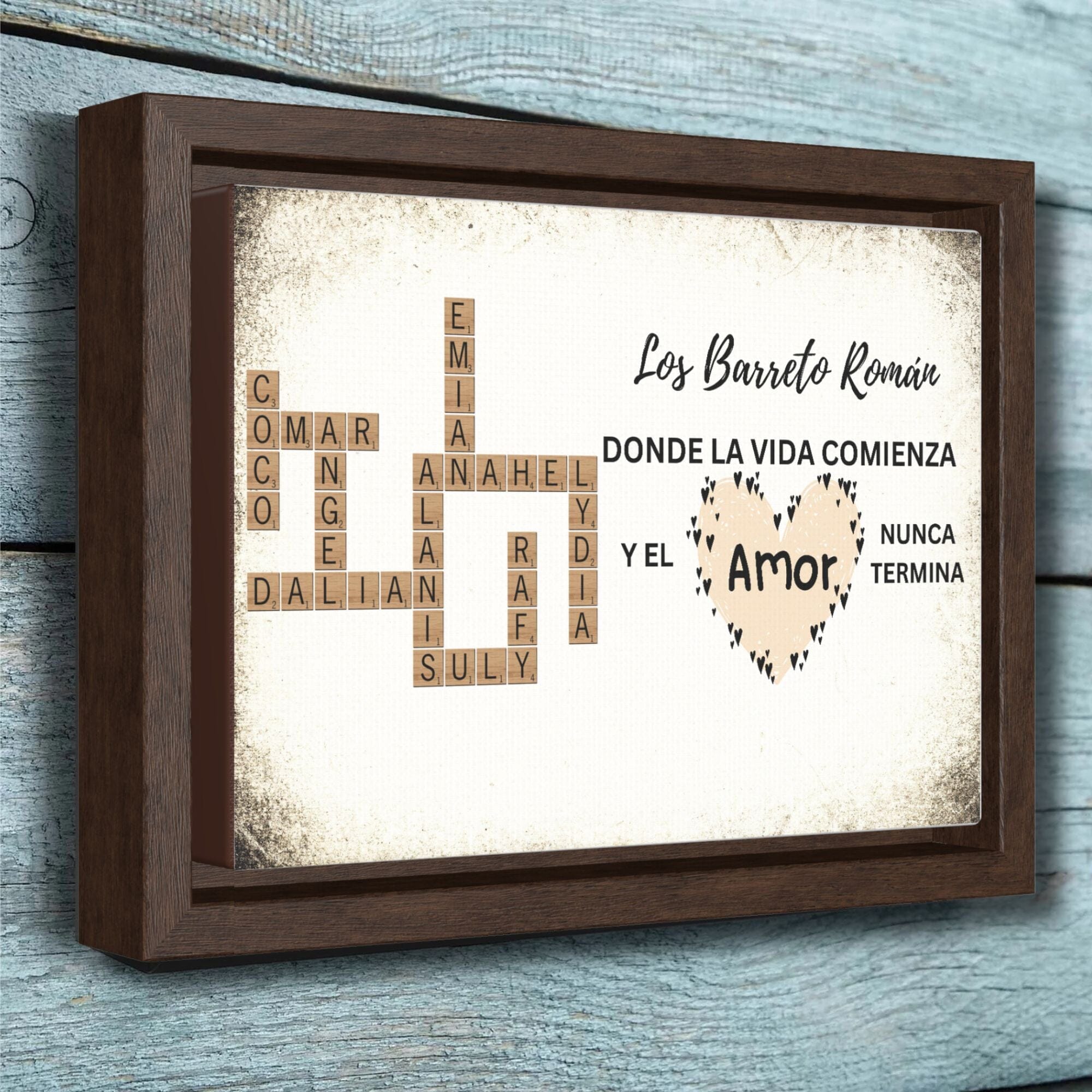 Crucigrama Familiar Personalizado: 'Familia, Donde la Vida Comienza y ...