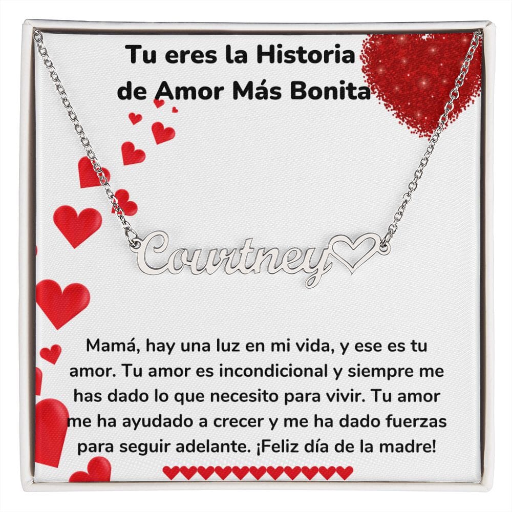 Tu eres la Historia de Amor Más Bonita - Collar Personalizado Con Nomb ...